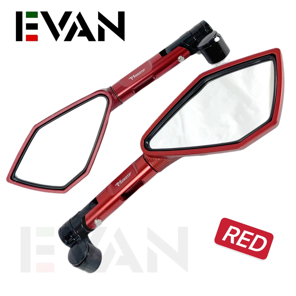 EVAN shop Universal Side Mirror Half CNC Full Color For Motorcycle Side ...