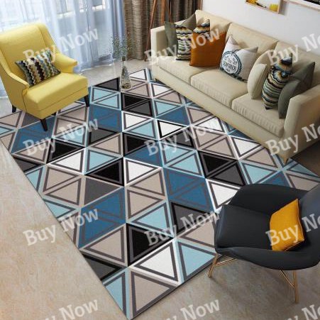 150 x 180 3D Geometric Carpet Comfortable Lounge Area Rectangular ...