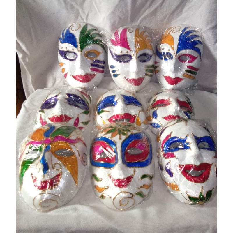 paper mache maskara mask with paint & design | Shopee Philippines