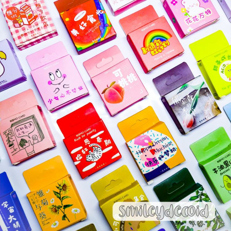 45-46pcs Aesthetic Sticker Deco Box | Shopee Philippines