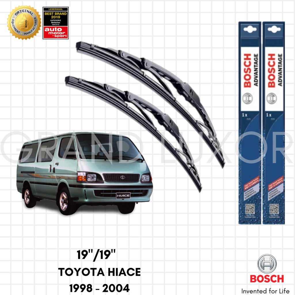 Bosch Advantage Wiper Blade Set for Toyota Hi-Ace 1998 - 2004 (19 ...