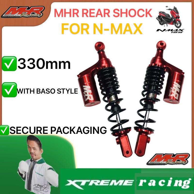 MHR Motorcycle Rear Shock Set 330mm Nmax Nmax V2 | Shopee Philippines