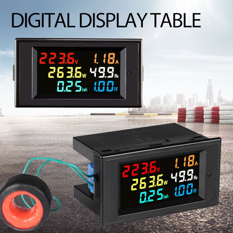 D69-2058 CT Digital MULTIMETER Voltmeter Current Power Factor Active ...
