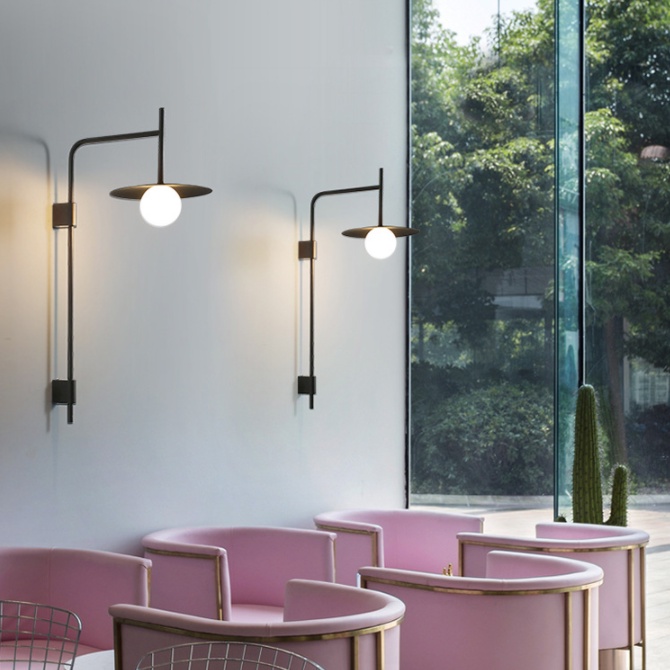 Nordic Minimalist Wall Lamp Villa Living Room Bedroom Bedside Corridor ...