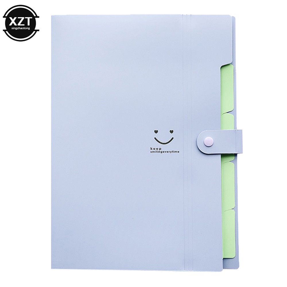 5-Pocket A4 Plastic Expanding File Folders Accordion Document Organizer ...