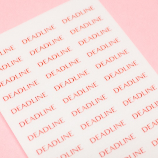 Stickers Crinklysheets 33pcs Clear: DEADLINE for Planning & Journaling ...