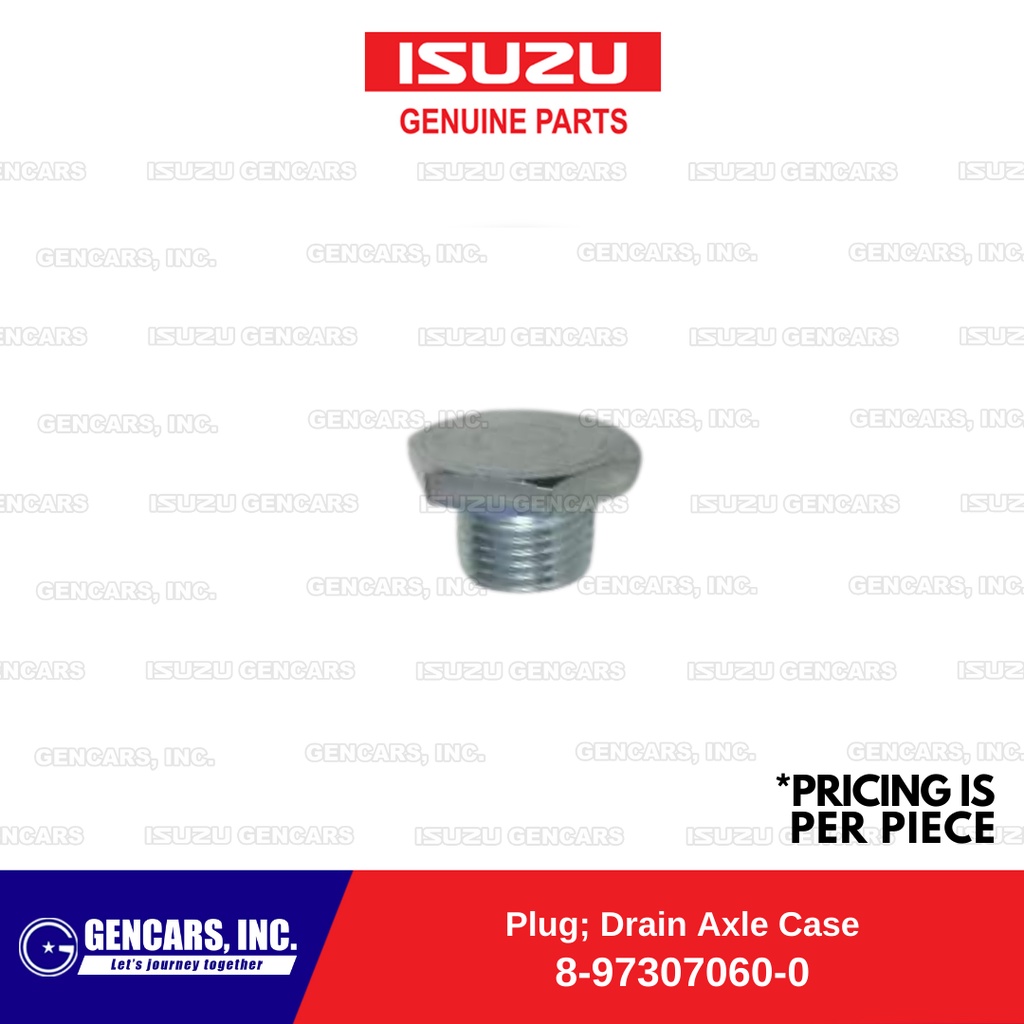 Isuzu Drain Axle Case Plug for Alterra, Crosswind, D-MAX, mu-X (8 ...