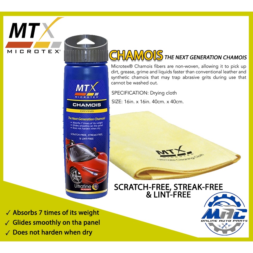 Microtex Chamois in Canister Drying Cloth 16inc x 16inc | Shopee ...
