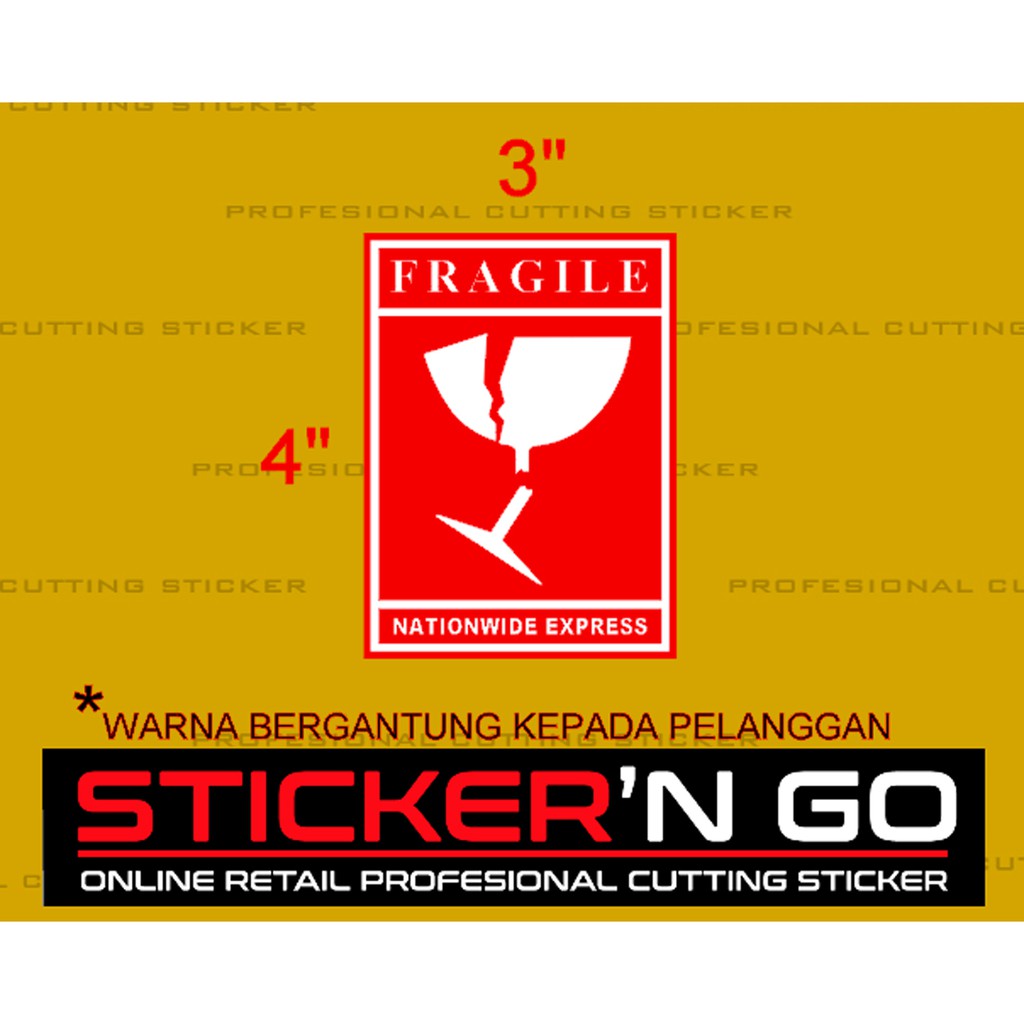 STICKER CUSTOM FRAGILE DESIGN | Shopee Philippines