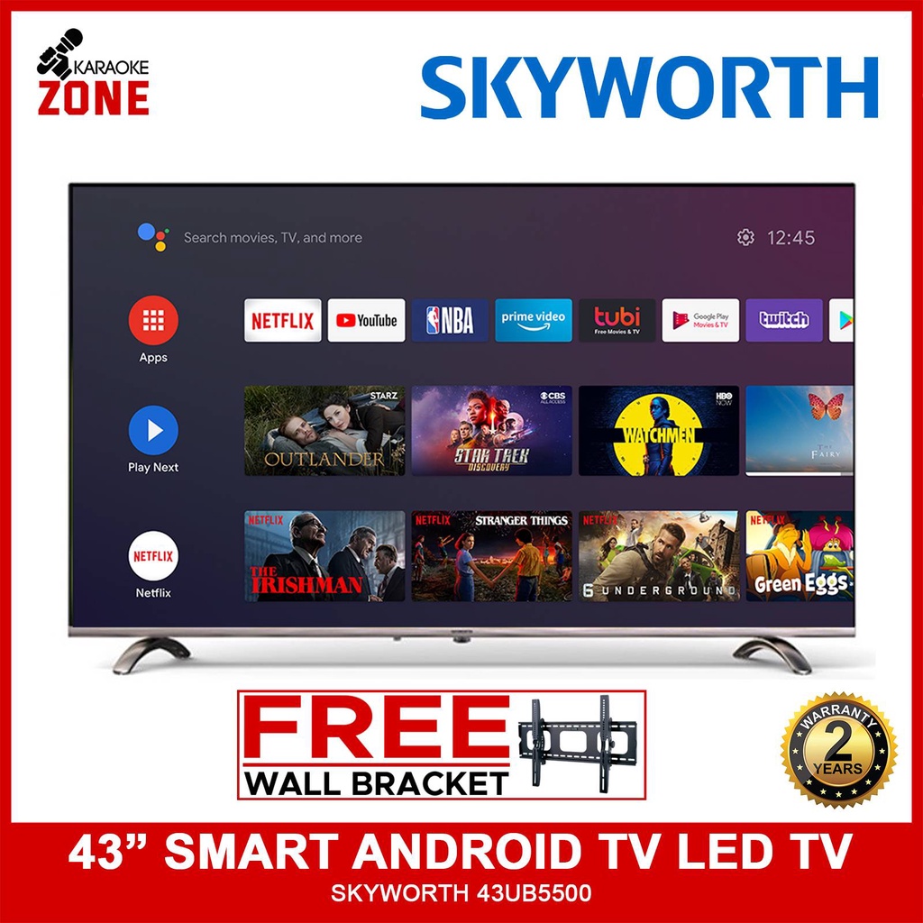 Skyworth 43UB5500 43 inch Smart Android Led Tv / Netflix, YouTube ...