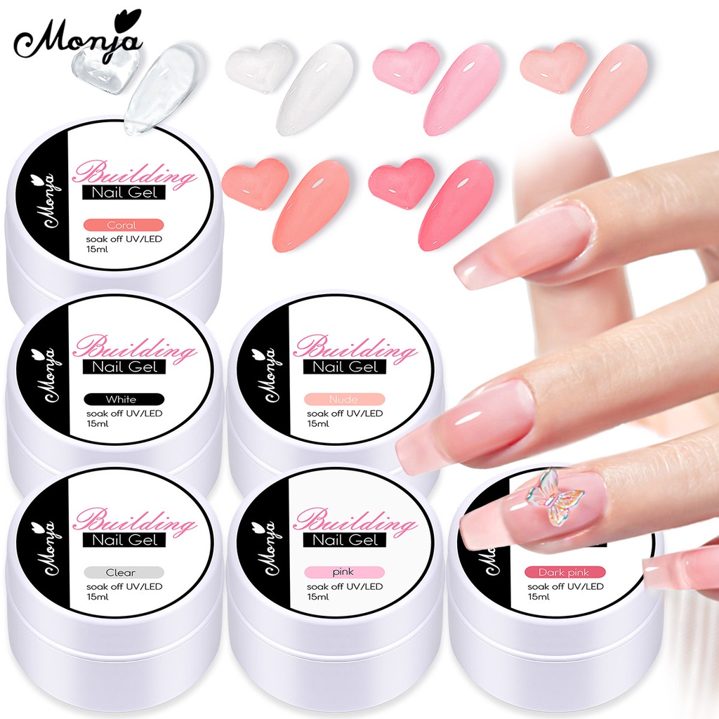 Monja 15ml Nail Art Tips Extension Uv Gel Soak Off Non-Stick No Liquid ...