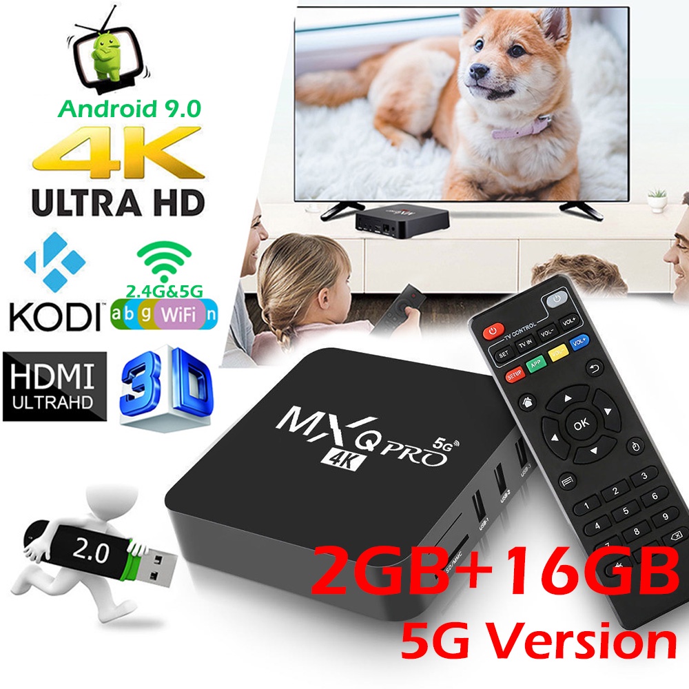 8K RGB Light TV BOX 2GB 16GB Android 9.0 Netflix Youtube Media Player ...