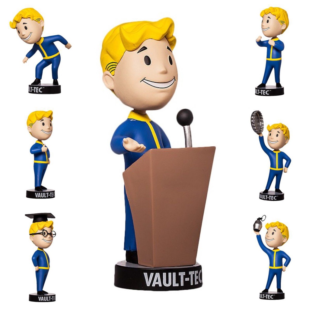 4 Fallout Charming Vault Boy Bobblehead With Exquisite Details Desk ...