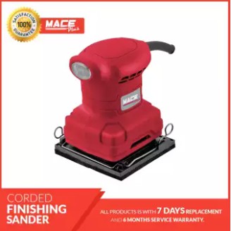 MACE PLUS MT-FS200 Corded Finishing Sander with Spindle Lock and Lock ...