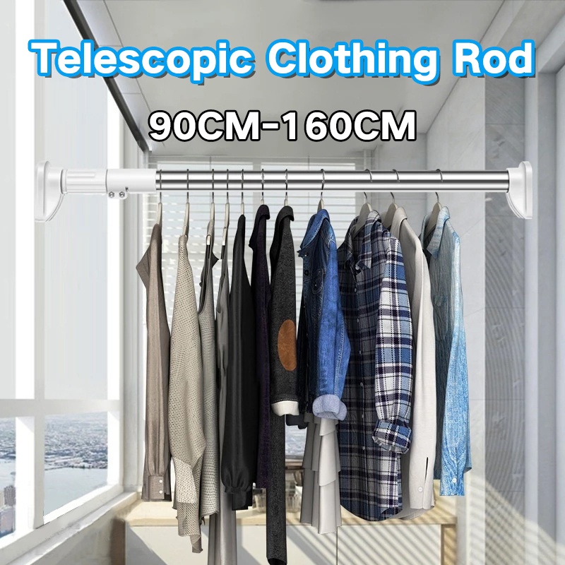 Stainless Steel Adjustable Telescopic Rod Telescopic Curtain Rod ...