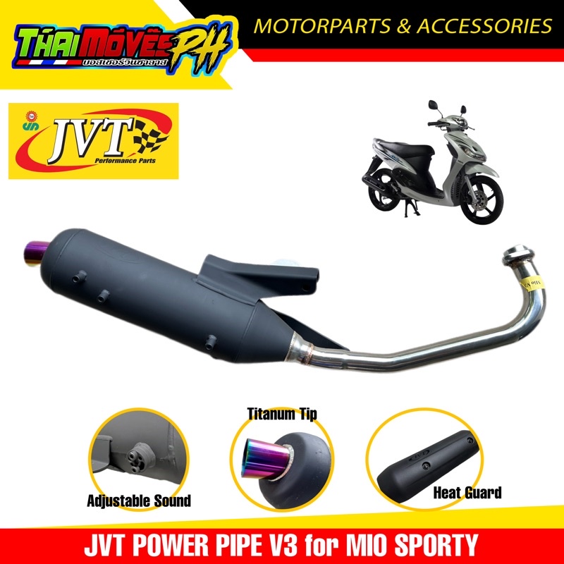 JVT POWER PIPE V3 for MIO SPORTY (Adjustable Sound) | Shopee Philippines