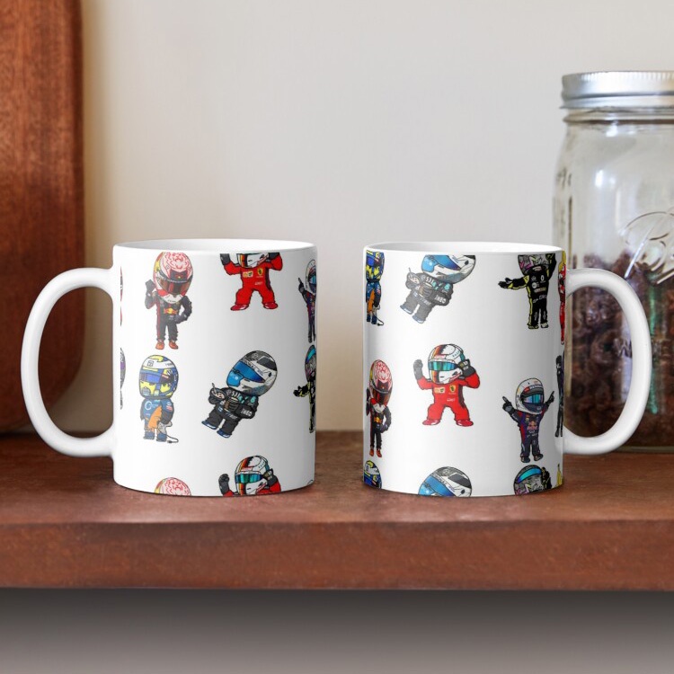 F1 Mini Drivers Sticker Pack Ceramics Coffee Mug | Shopee Philippines