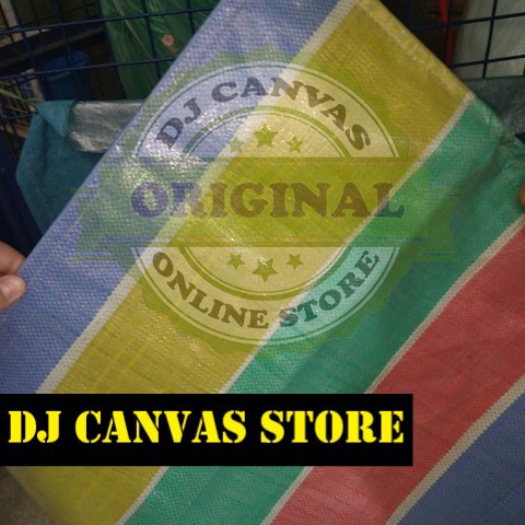 6ft x 8ft Sun Shade MEGA Stripe Color Waterproof Laminated Sackolin ...