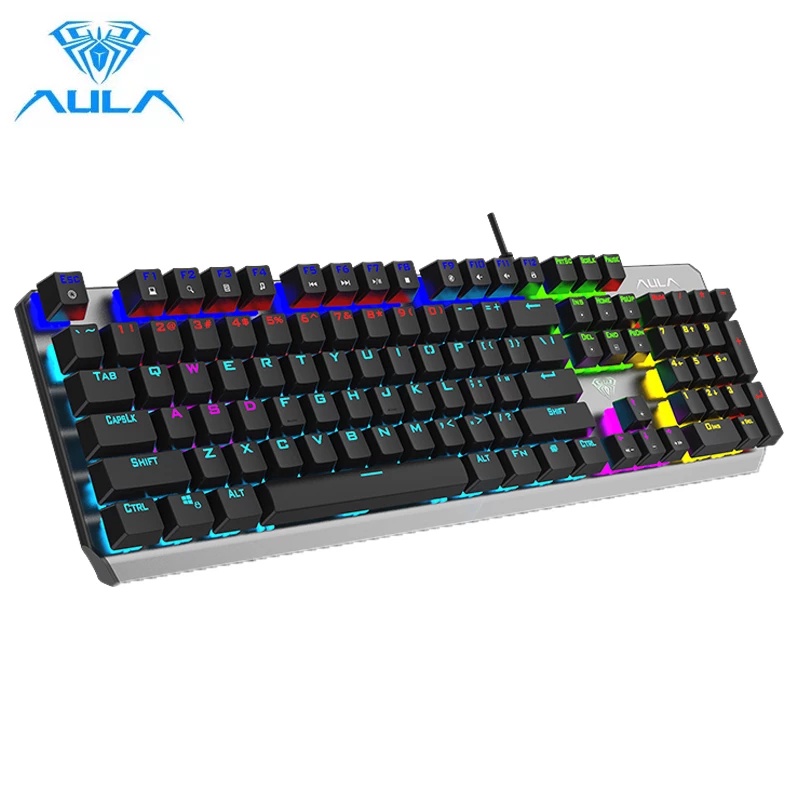 AULA F2066-II True Mechanical Keyboard with Color Backlight Software ...