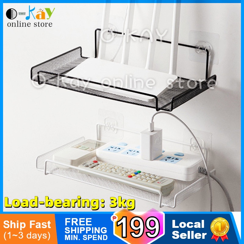 O-KAY Wall Mounted WiFi Router Shelf/TV Set-Top Storage Box Waterproof ...