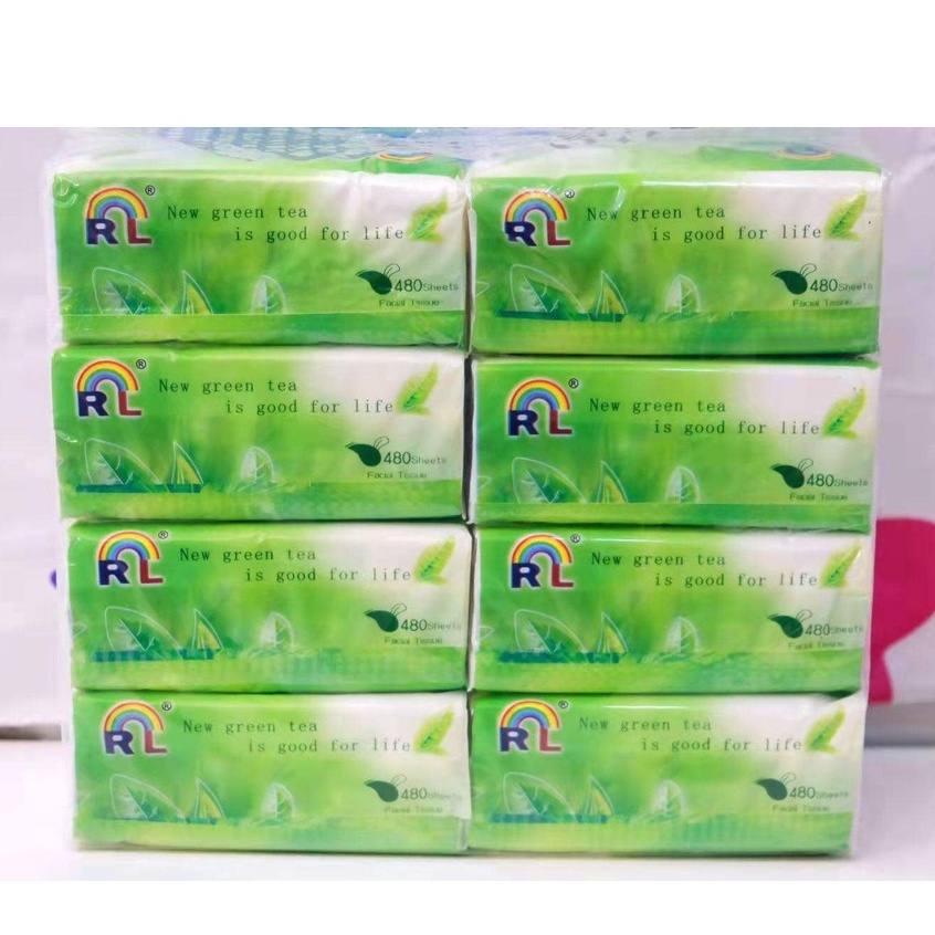 Tissue 3-Ply 480 Sheets Disposable Inter-Folded Facial Tissue (480 ...