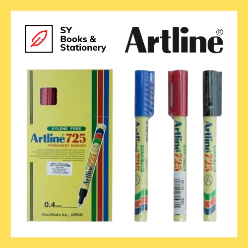 ARTLINE 725 Permanent Marker Pen Box - 12 pcs | Shopee Philippines