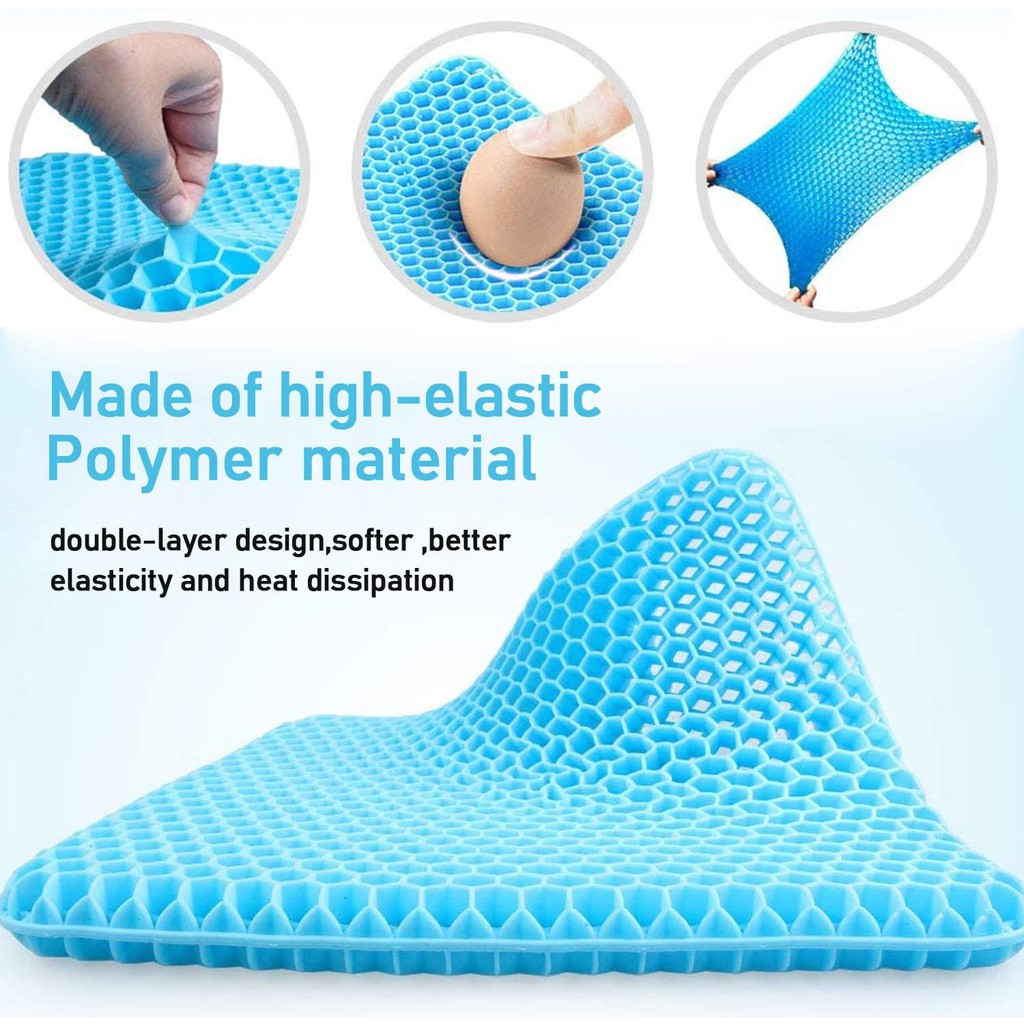 Chair Seat Cushion Breathable Silicone Gel Cushion for Office or in Car ...