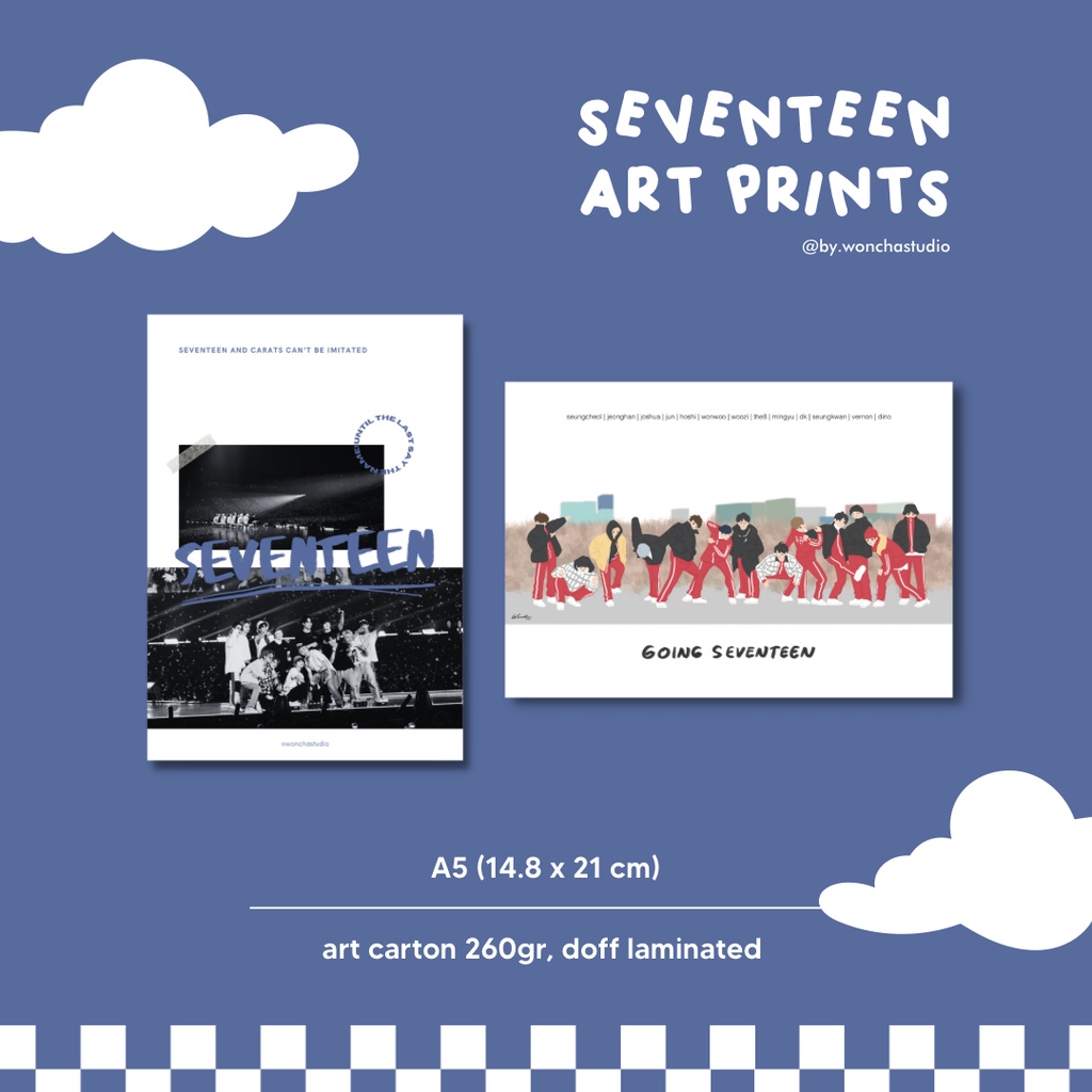A5 Seventeen ARTPRINT (Going Seventeen, 7th Anniversary) | Shopee ...