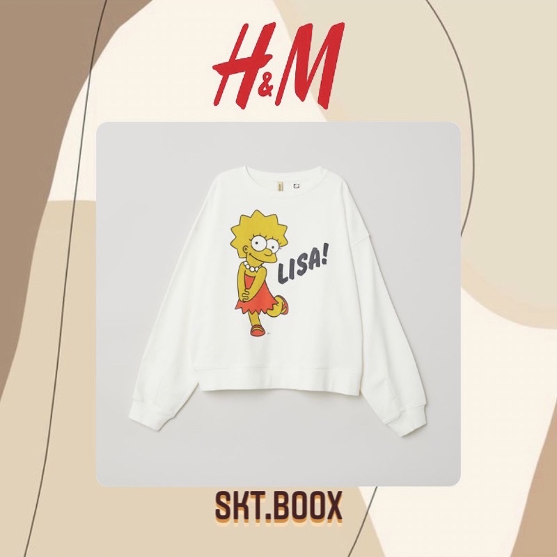 Crewneck Lisa Simpsons Oversize Original HnM, Flash Free Shipping ...