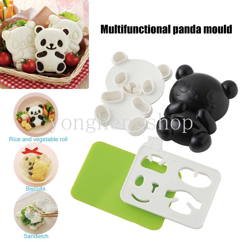 4pcs/set Cute Panda Shaped Onigiri Sush Mould Kids Sandwich Mold DIY ...