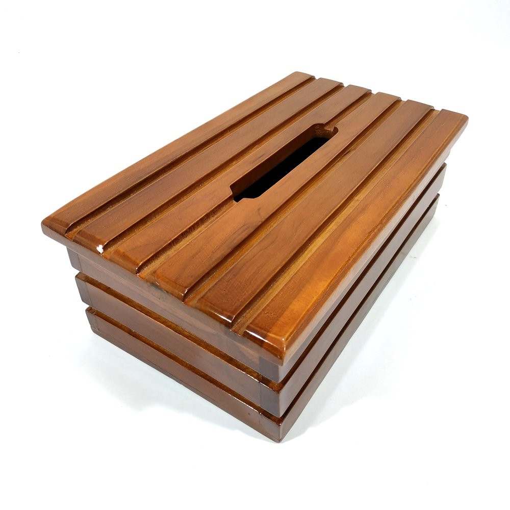 KAYU Teak Wood Tissue Box - Tissue Box Container Box Channel Model From ...