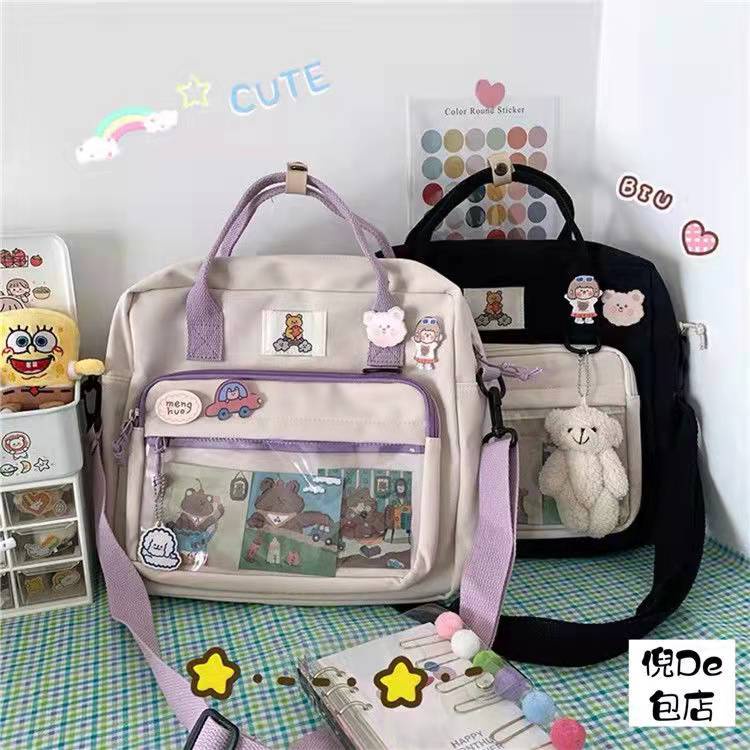 Japanese Harajuku Style Ins Retro Schoolbag Dual-Use Backpack Preppy ...