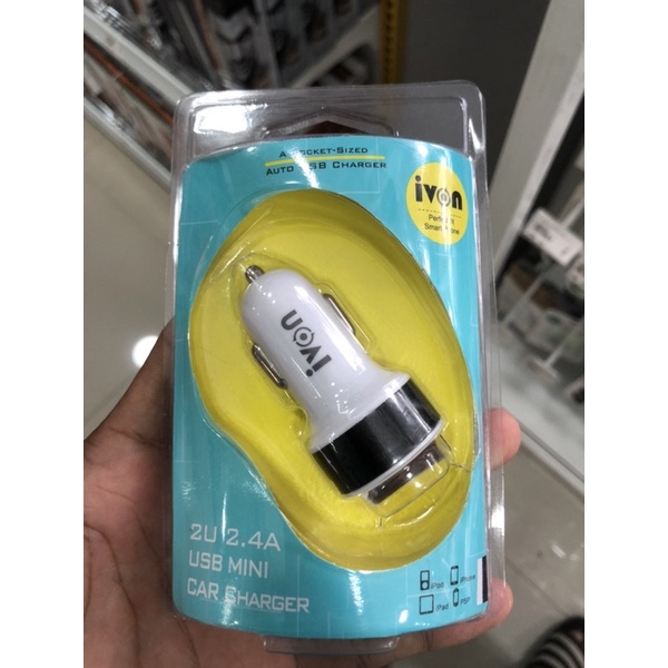 Car usb charger ivon 2.4 A no need to wait | Shopee Philippines