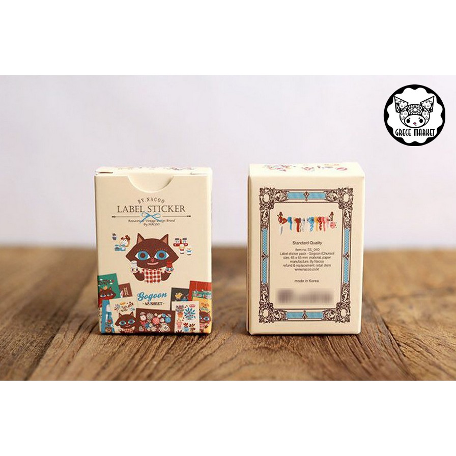 Korean Gogoon Black cat label sticker set CST244 | Shopee Philippines
