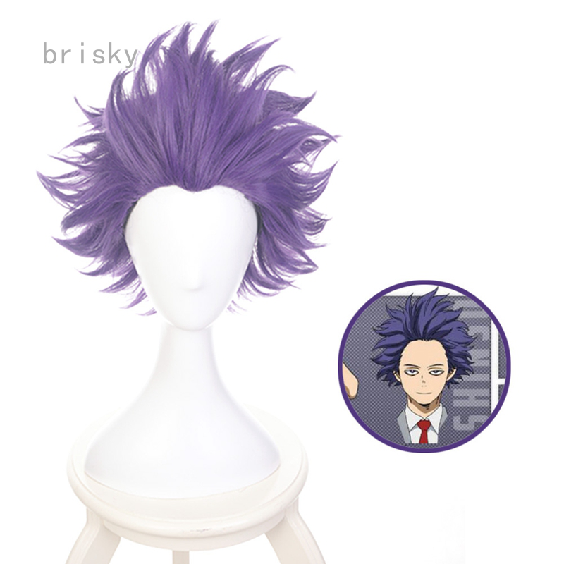 Shinsou Hitoshi Wig My Hero Academia Shinso Short Dark Purple Cosplay ...