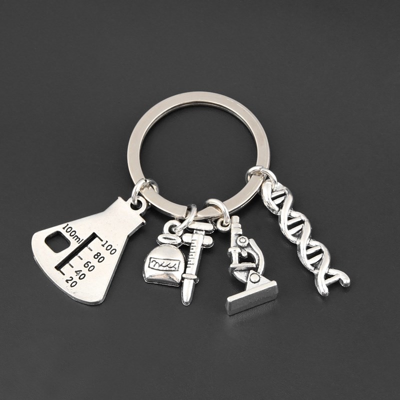 1Pc Chemical Molecular DNA Microscope Keychain Microscope Experiment ...