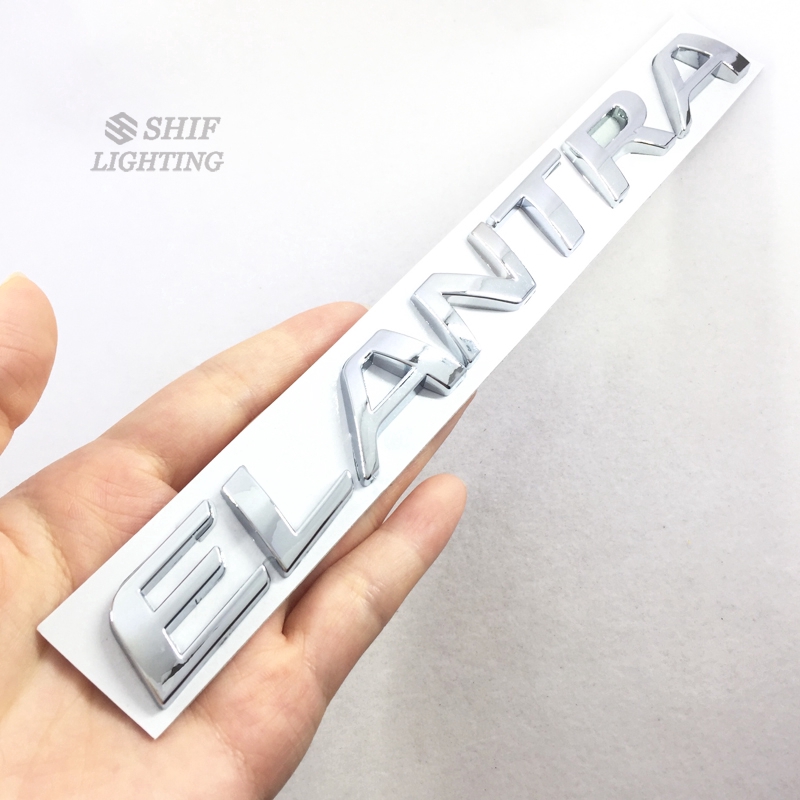 1 x ABS ELANTRA Letter Car Auto Decorative Side Fender Emblem Badge ...