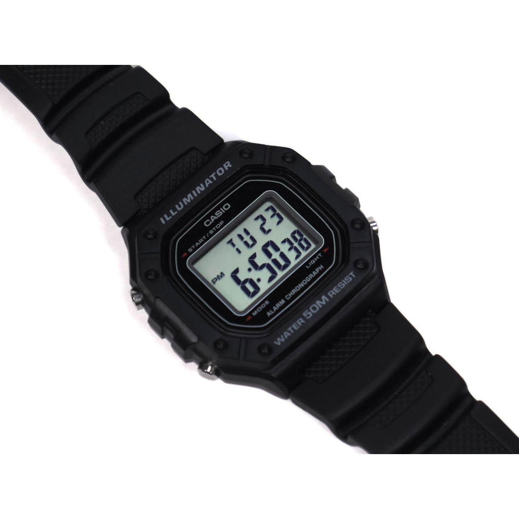 Casio W-218H-1A Digital Rubber Strap Watch For Men | Shopee Philippines