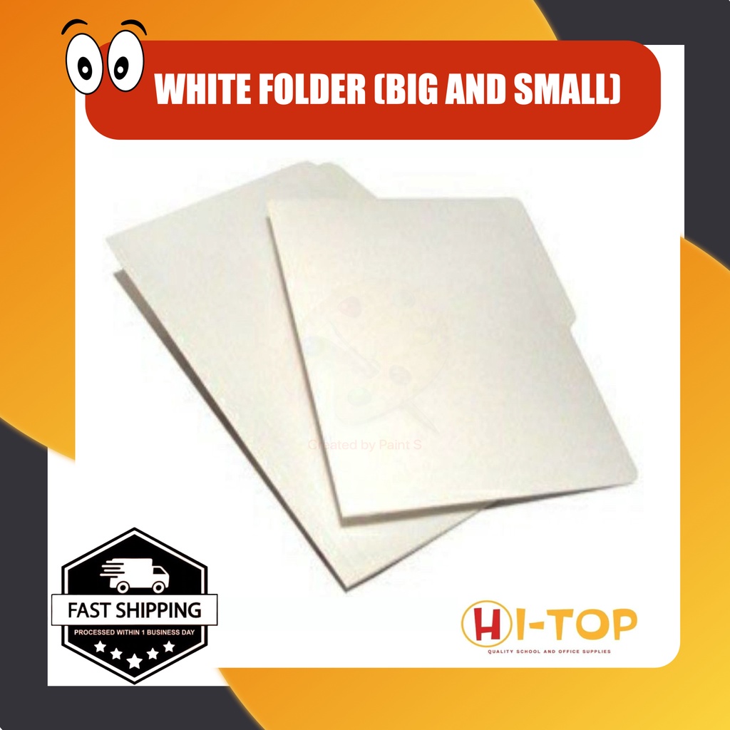 White Folder l Sold per 25/50 pcs l Long 8.5"X13" & Short 8.5"X11 ...