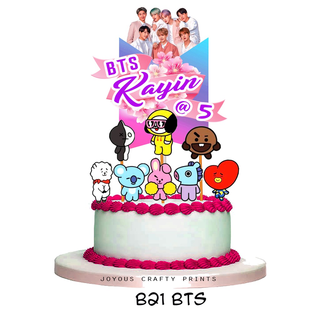 B21 BTS CAKE TOPPER PERSONALIZE NAME/AGE ONLY | Shopee Philippines