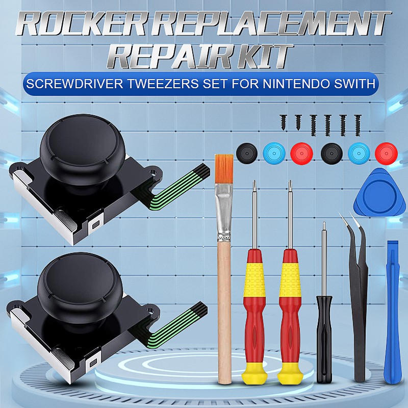 2-Pack 3D Joycon Joystick Replacement, Repair Kit for Nintendo Switch ...