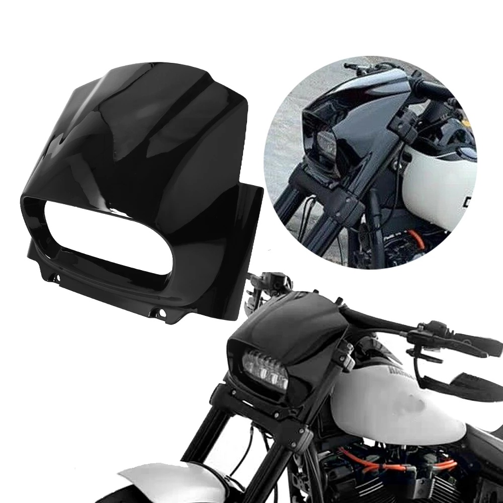 Motorcycle Light Black ABS Headlamp Front Cowl Headlight Fairing Cover ...