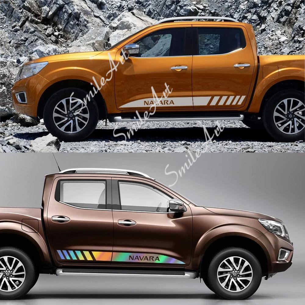 2PCS Car Door Side Skirt Stripes Vinyl Stickers Decals For Nissan ...