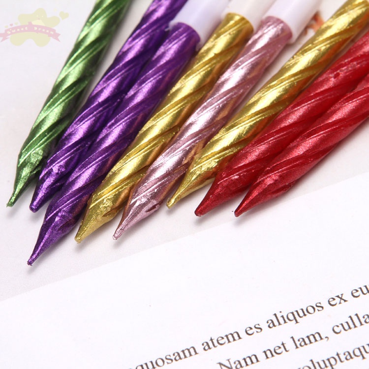 5pcs Color Birthday Candles Macaron Cake Candles Colorful Birthday ...