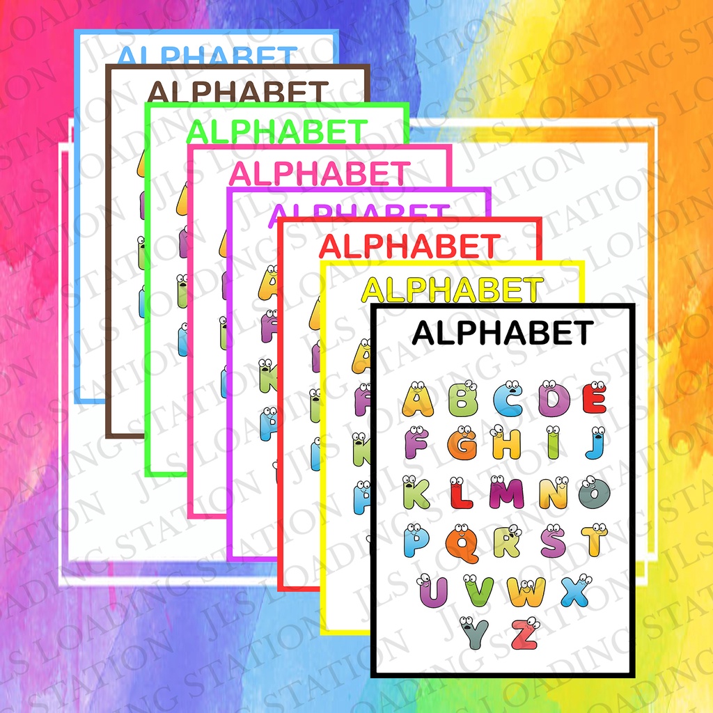 EDUCATIONAL CHARTS ALPHABET LETTERS ONLY (LAMINATED) A4 SIZE | Shopee ...