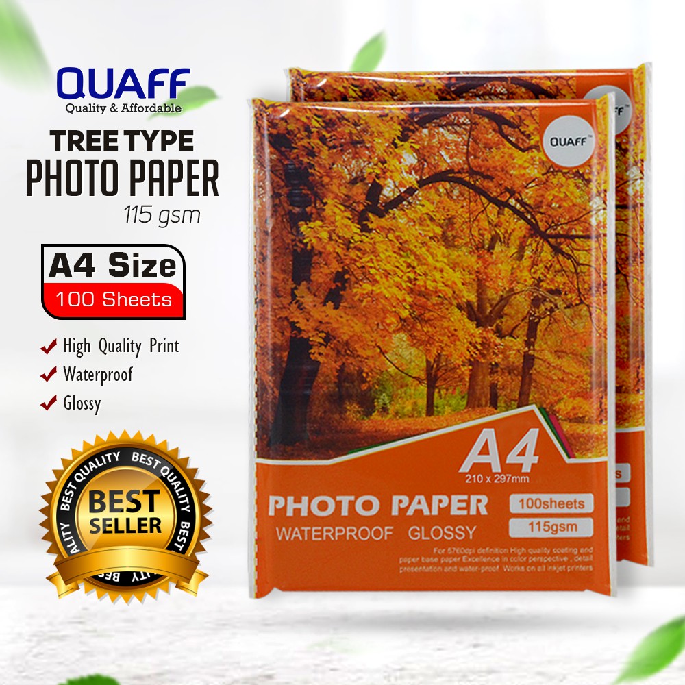 (10packs) A4 Size Photo Paper RC Satin / RC H-Glossy / RC Woven / Tree ...
