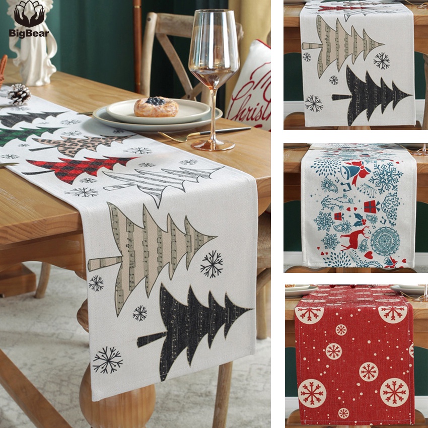 Christmas Table Runner Long for 6 Seater 8 Seaters 10 Seater Xmas Tree ...