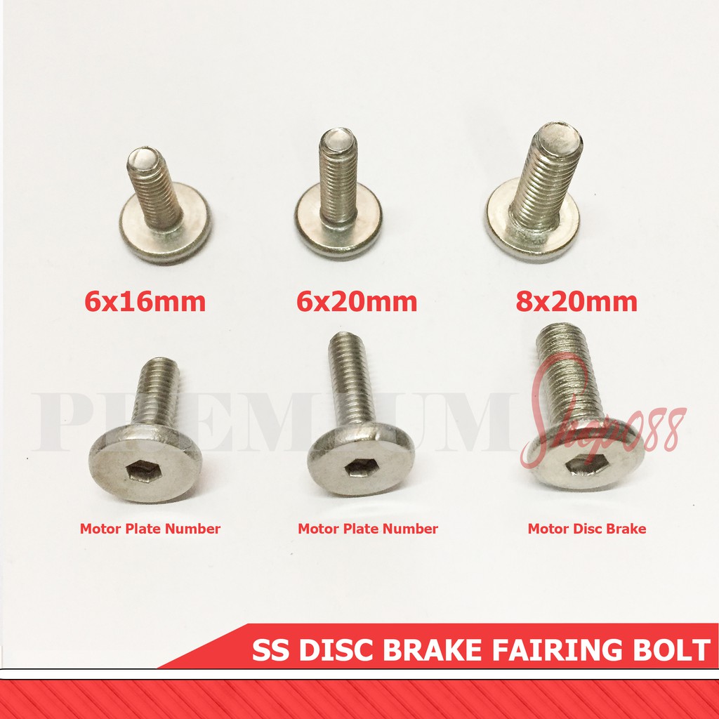 6x16 6x20 8x20 8x24 Stainless Motorcycle Disc Brake Rotor Motor Body ...