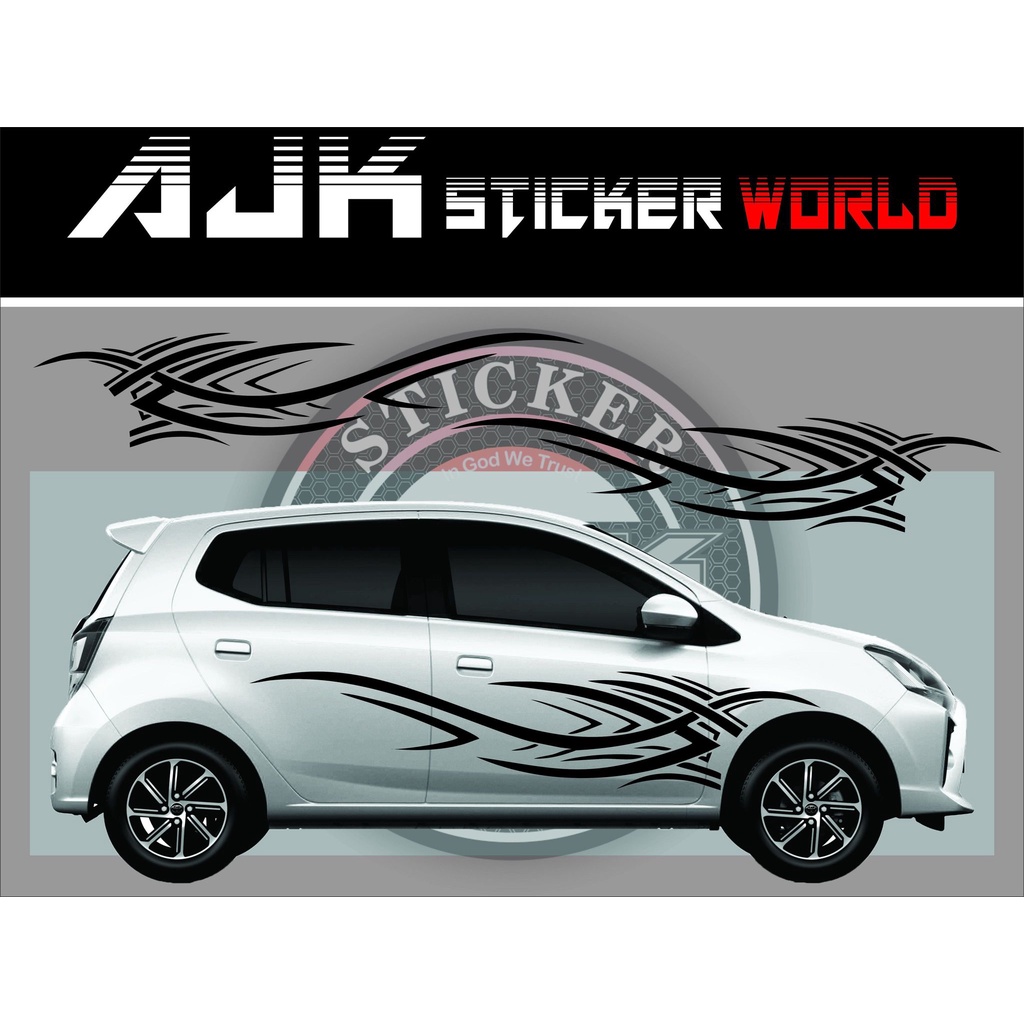 Black Toyota Wigo Body Car Side Stickers | Shopee Philippines