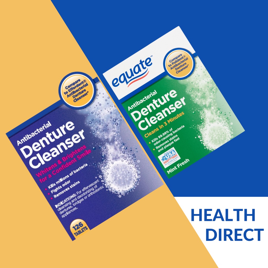 EQUATE Antibacterial Denture Cleanser Tablets 6 count | Shopee Philippines